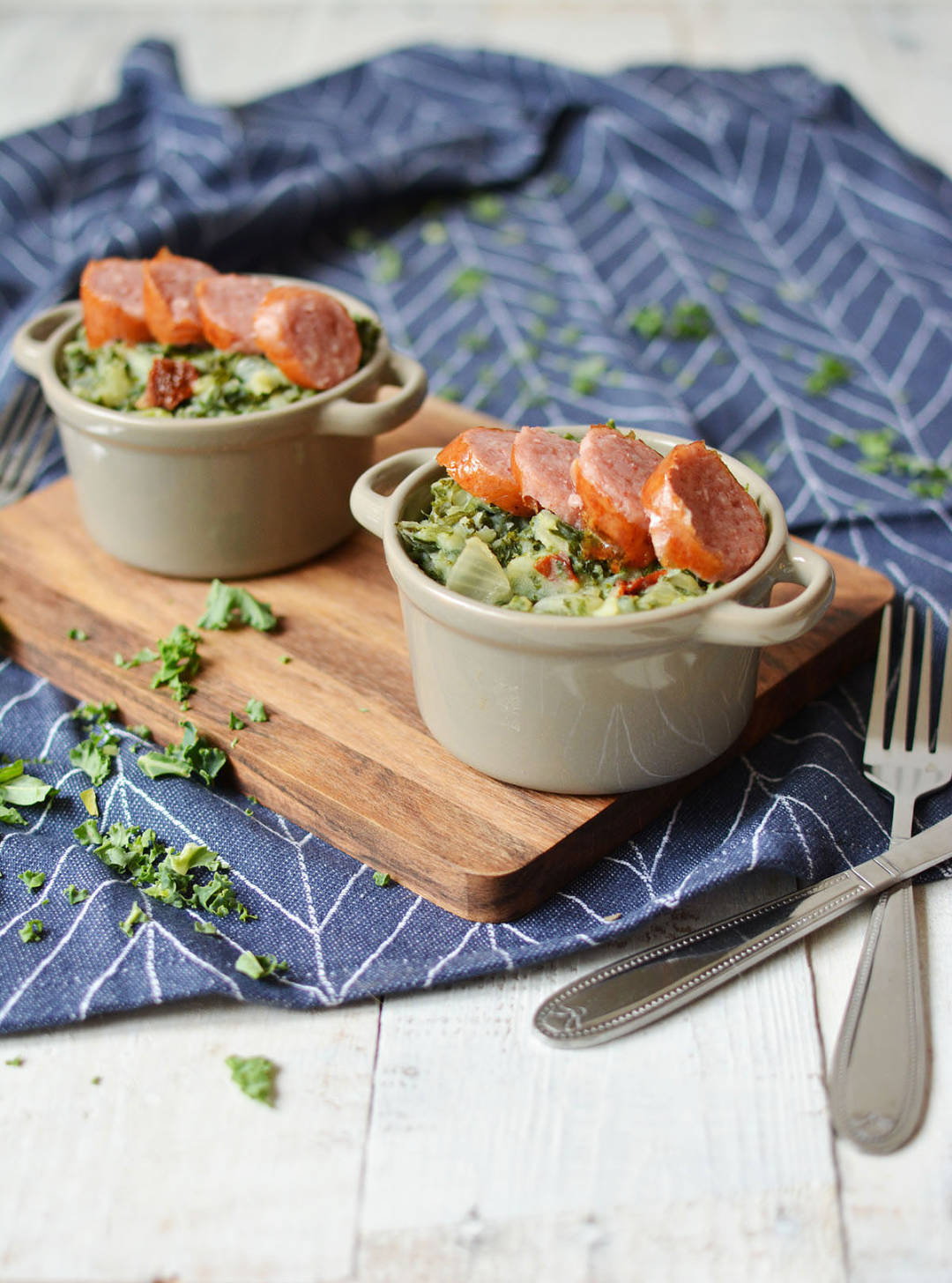 Boerenkoolstamppot met zongedroogde tomaatjes en ui