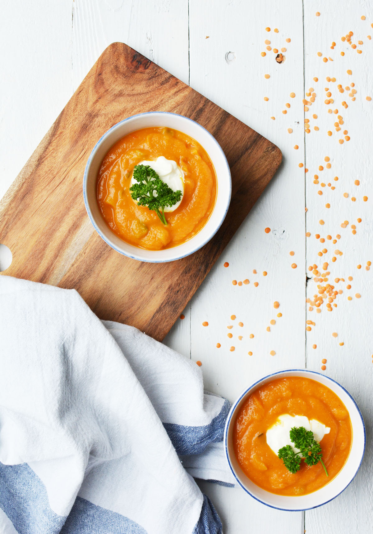 Recept voor een goedgevulde linzensoep met knolselderij