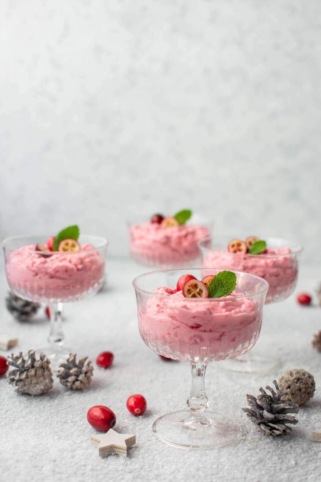 Romige cranberry mousse met munt - De Sandwichformule.nl