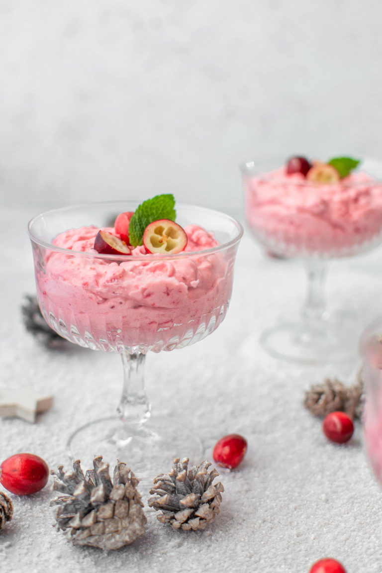 Romige cranberry mousse met munt - De Sandwichformule.nl