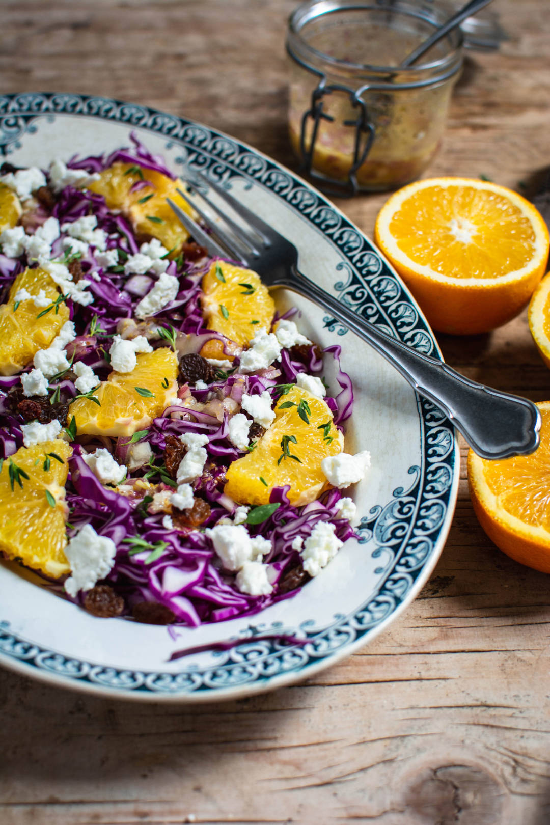 Rode kool salade met sinaasappel en feta - De Sandwichformule.nl